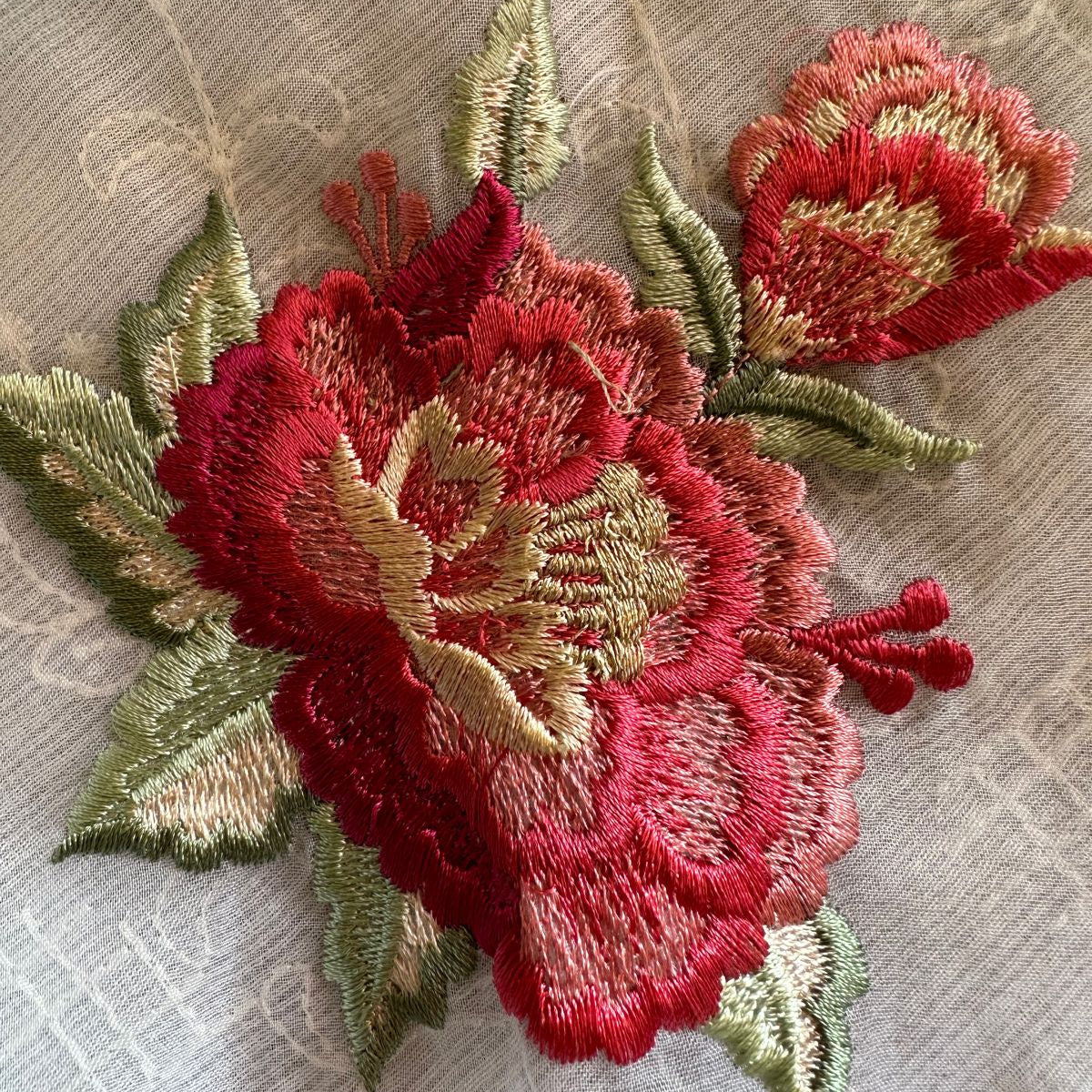 Pure and Soft original Kotta Doria with floral embroidered Jaal on the ...