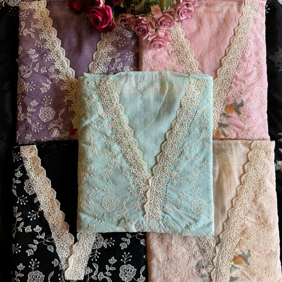 Pure and Soft original Kotta Doria with floral embroidered – Aisha ...