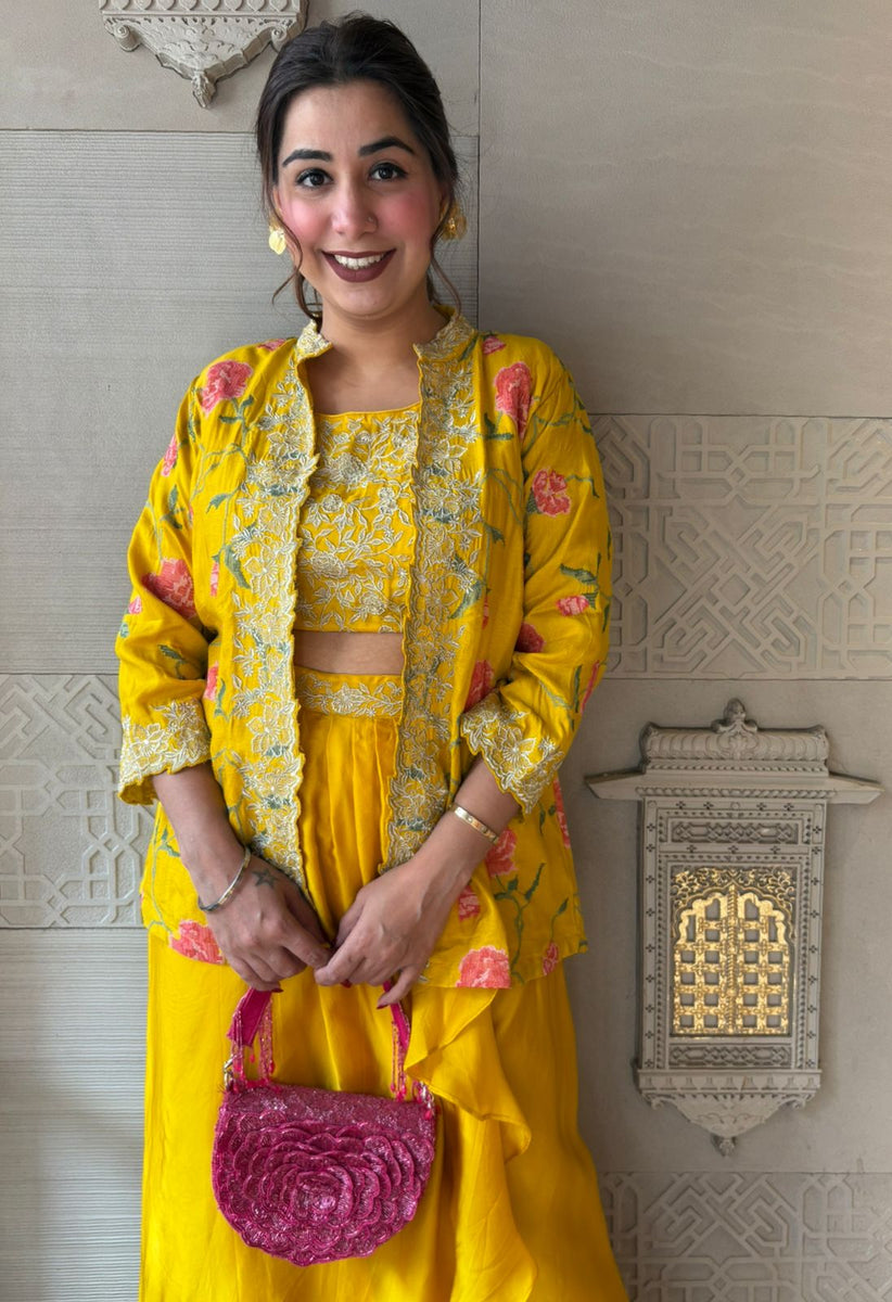 Stitched Set with Jacket ,Beautiful cross stitch embroidery – Aisha ...