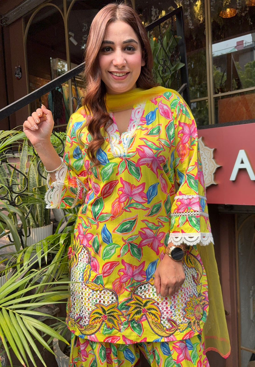 Pure Cotton digital printed Stitched Set – Aisha Creations