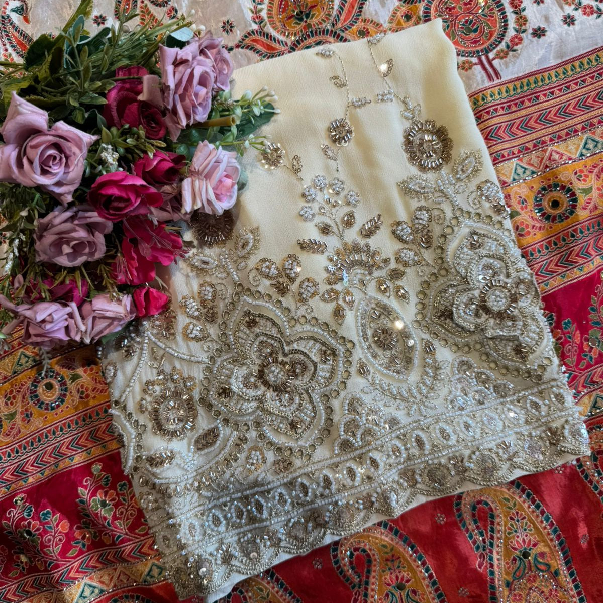 heavily embellished ethnic suit – Aisha Creations